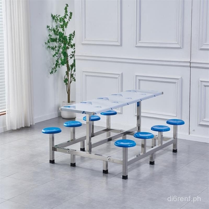 Integrated Stainless Steel Dining Table School Student Canteen ...