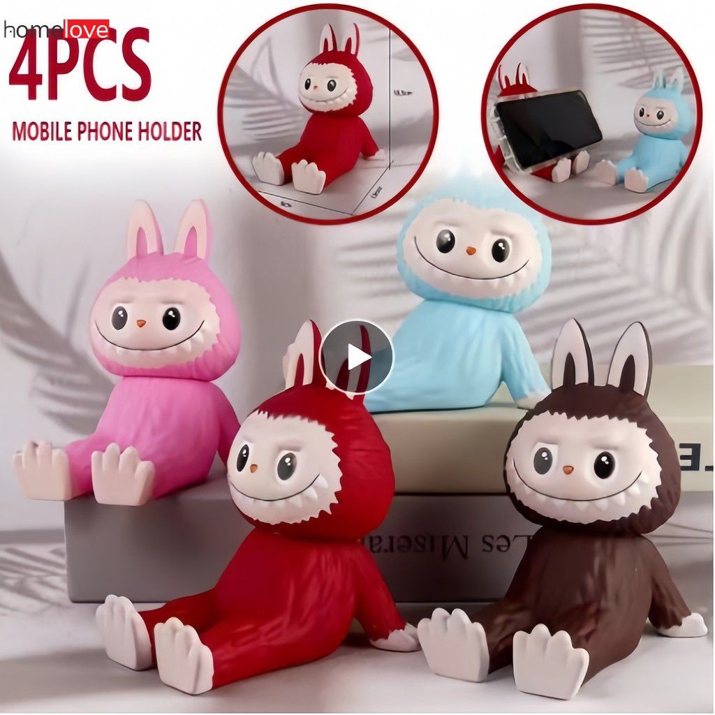 The Monsters LABUBU Phone Holder Desktop Anime Ornaments Watching Tv ...