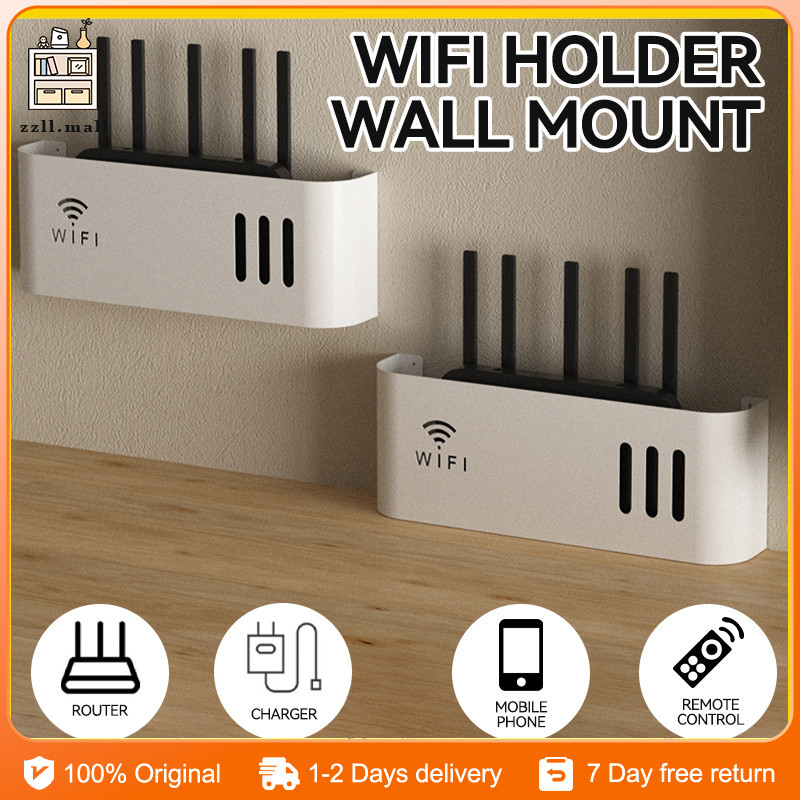 Router Rack Wall-mounted Storage And Organization Space-saving Punch ...
