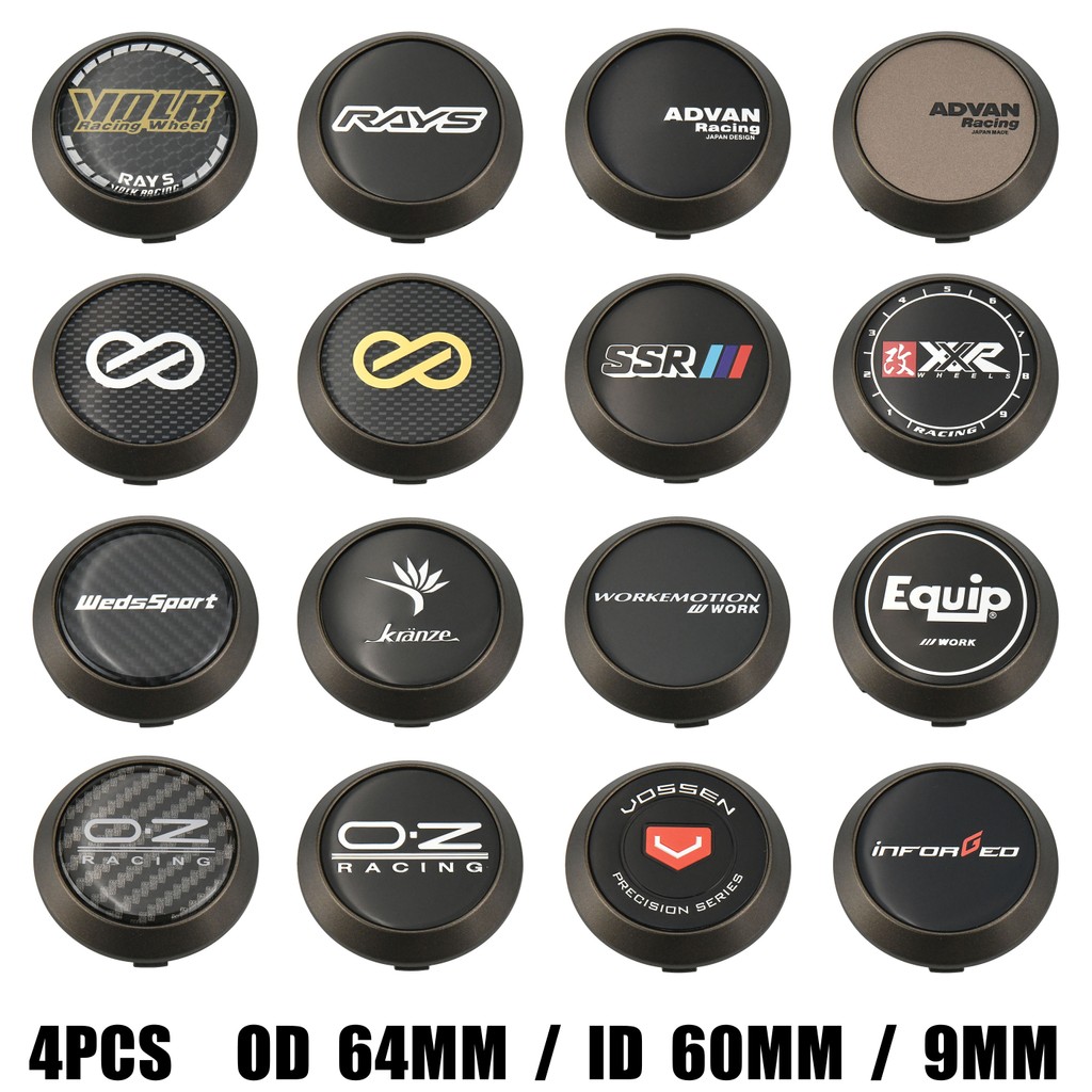 64mm Center Rim Cap RAYS WORK EQUIP ENKEI ADVAN SSR WEDSSPORT Sport OZ ...