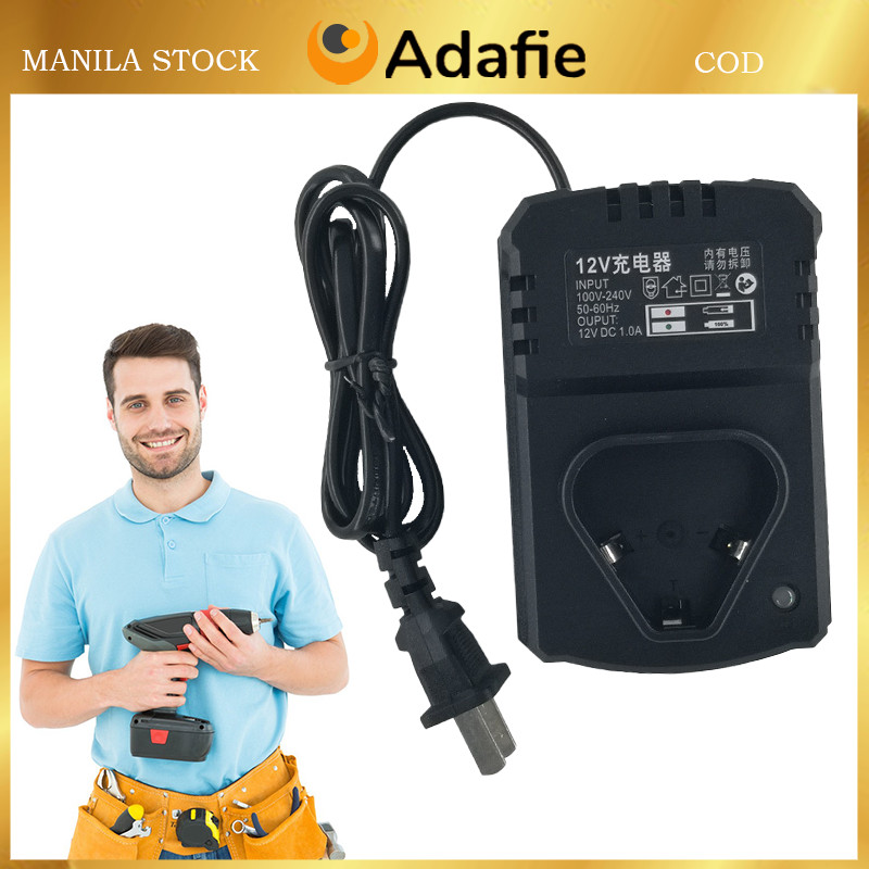 12V DC 110-220V Power Rechargeable Electric Drill Charger for Lithium ...