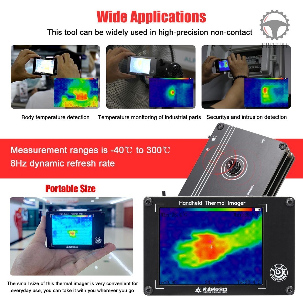 Ebsrph -40~300℃ Portable Multifunction Infrared Imager Handheld Digital ...