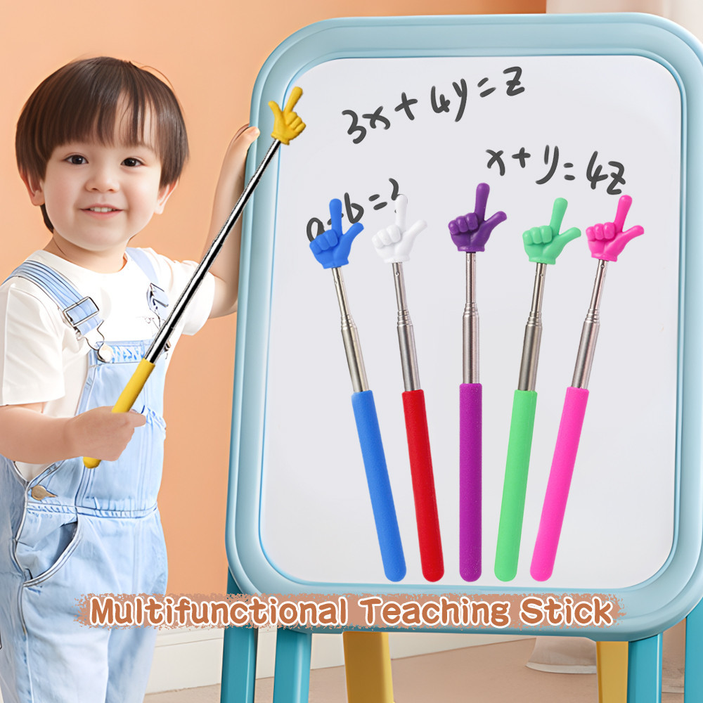 WB Teachers Pointer Rod Finger Design Retractable Teaching Pointer ...