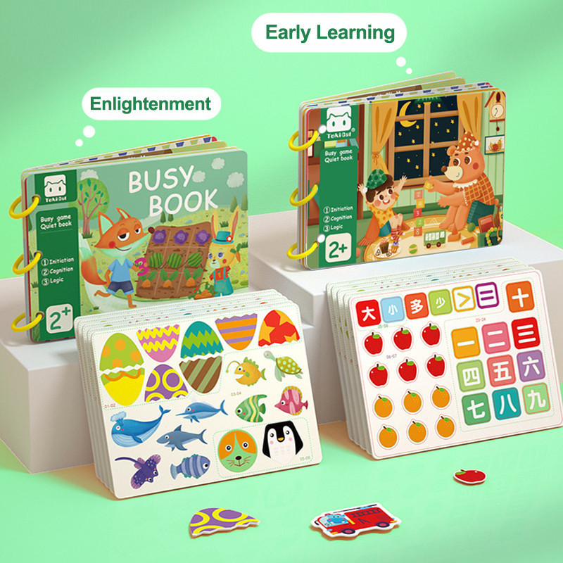 Geetoy Quiet Book DIY Velcro Sticker Busy Book Early Learning ...