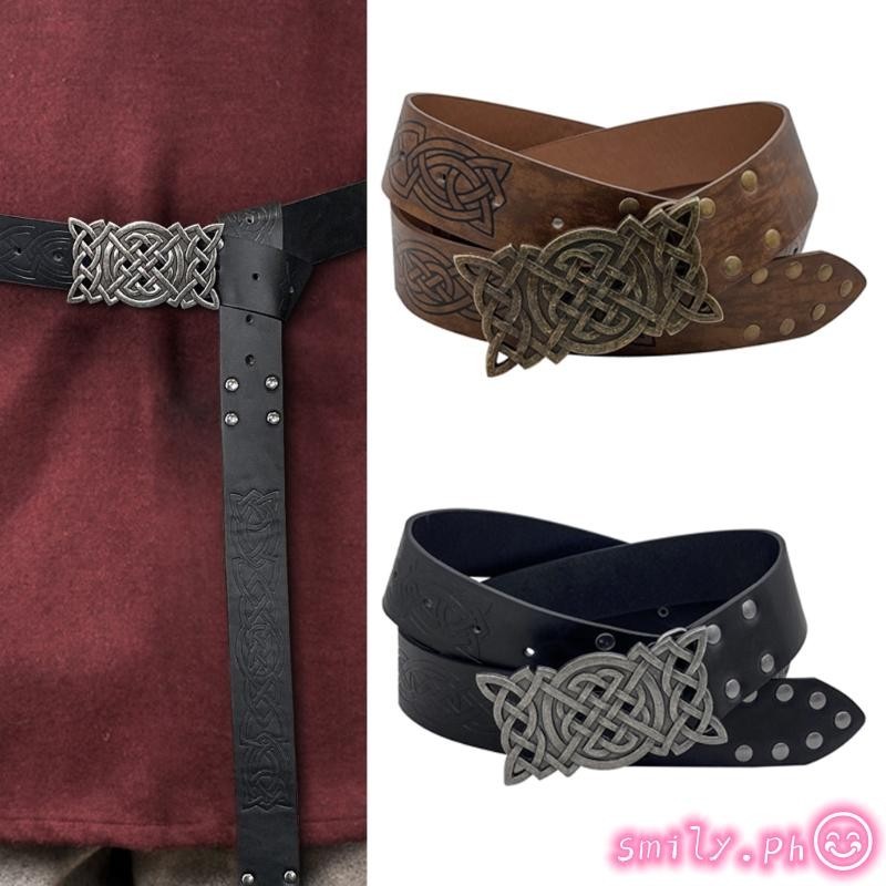 SMLILY Knight Belt Medieval Embossing Belt Renaissance Medieval Cosplay ...
