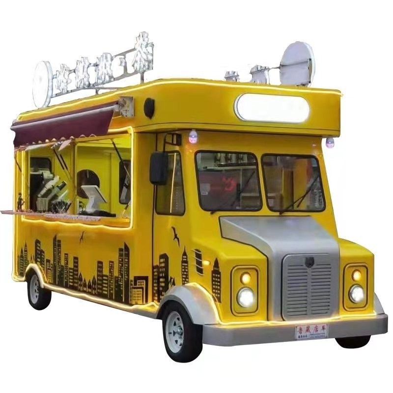 Dining Car Mobile Shop Food Vending Truck Rv Four-Wheel Multi-Function ...