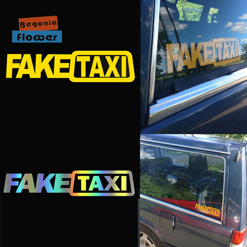 Begonia Flower Universal FAKE TAXI Car Auto Sticker Decal Emblem Self ...