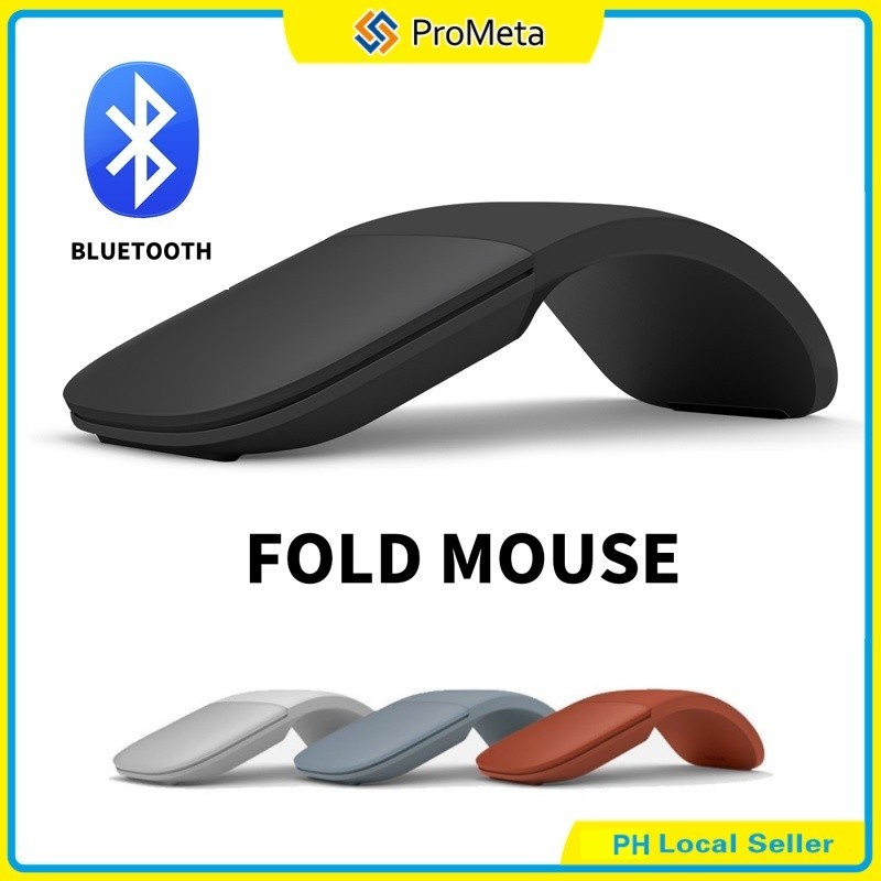 Bluetooth 4.0 Folding Wireless Mouse Arc Touch Silent Ergonomic Slim ...