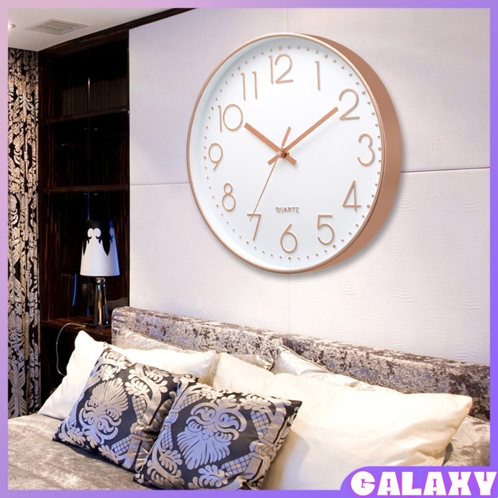G.K. Wall Clock Silent Non-Ticking Round Wall Clock Modern Simple Style ...