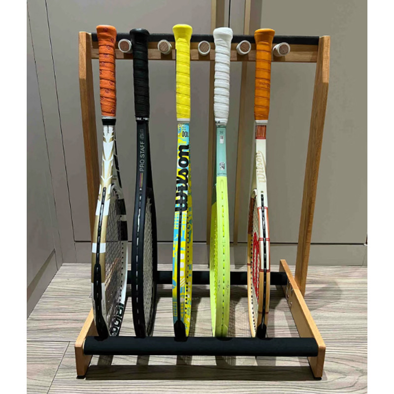Solid Wood Tennis Rackets Storage Rack School Racket Display Stand ...