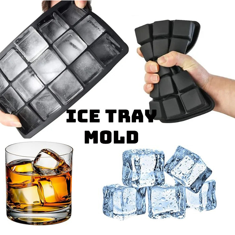 4/6/8/15 Grid Big Ice Tray Mold/Giant Jumbo Large Food Grade Silicone ...