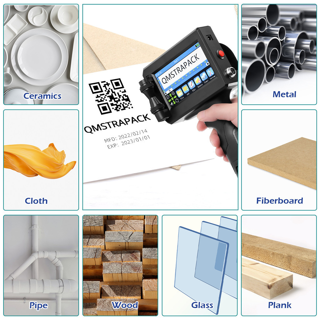 Handheld Inkjet Printer Gun 12.7mm with Fast-Drying Ink for Text QR ...