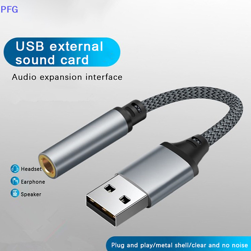 PFG USB External Sound Card 3.5mm Jack Female Audio Adapter Headphone ...