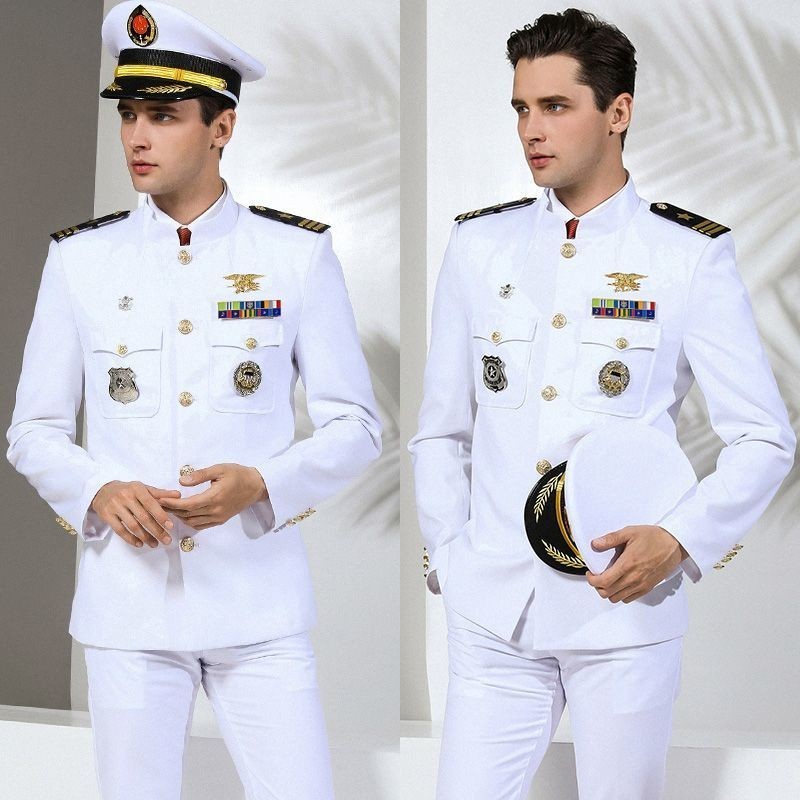 [Shipping Within 24 Hours] Seaman Costume White Military Uniform ...