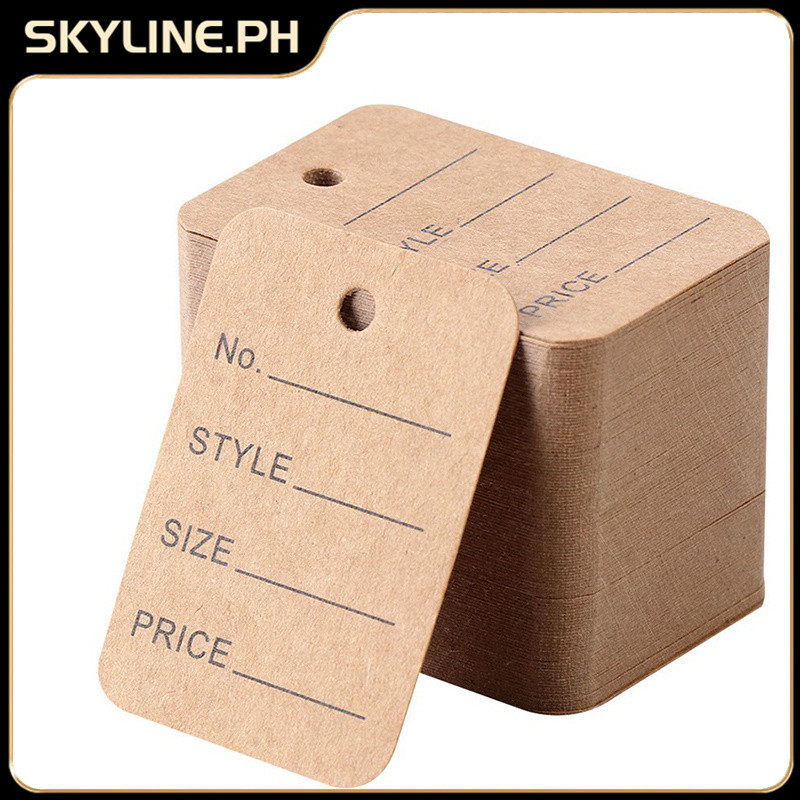 1000pcs Clothing Price Label Kraft Paper Price Tag Clothing Display ...