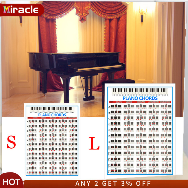 Glory Student Piano Chord Practice Chart Beginner Learning Fingering ...