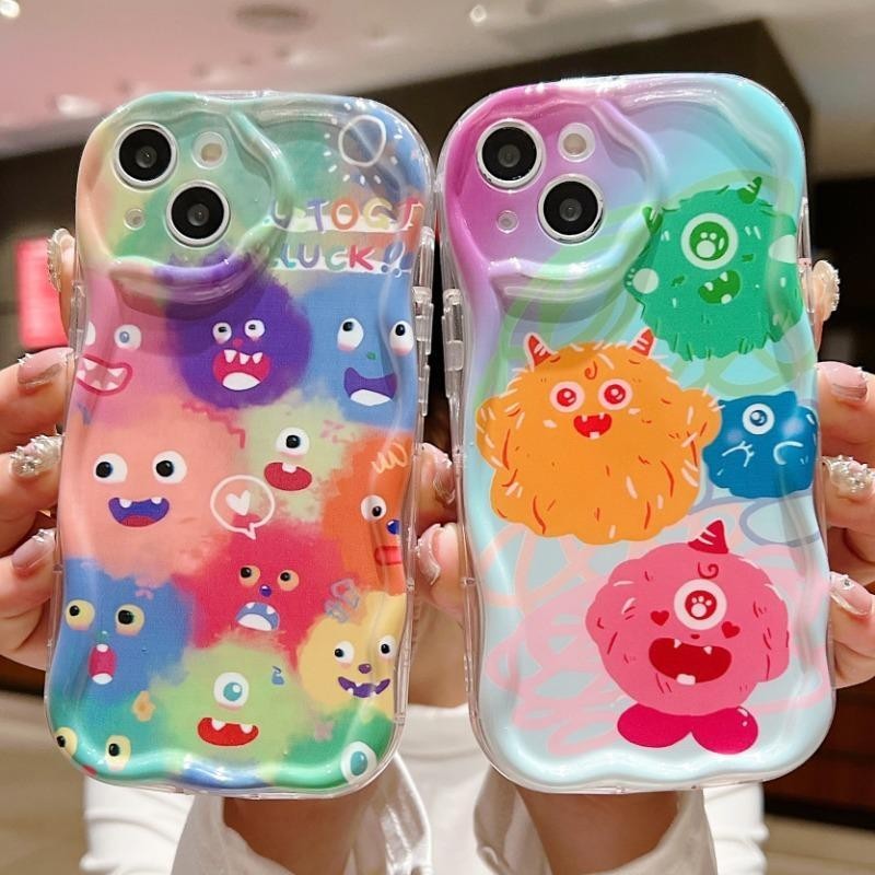 Cartoon Watercolor Monster Case for Vivo Y18 Y27S Y17S Y36 Y38 Y78 Y76 ...