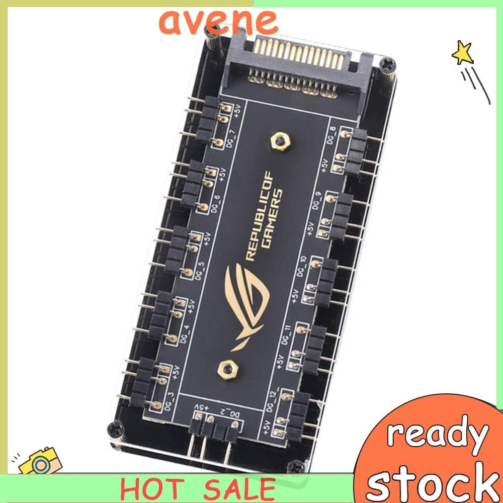 RGB Fan Hub ARGB Cable Splitter Hub Adapter Computer Desktop PC ...