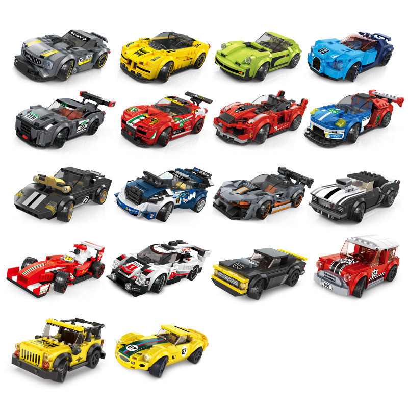 22 style New Building Blocks Super Race Car Building Bricks Famous ...
