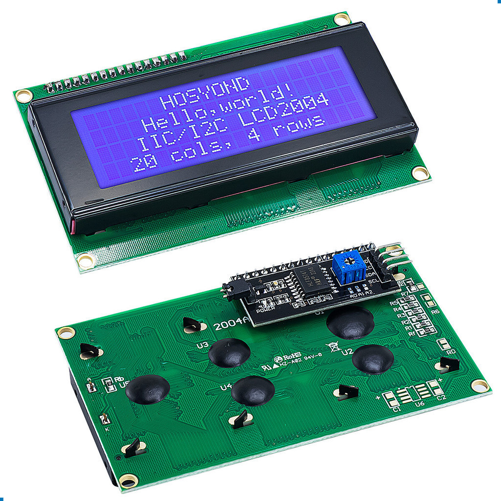 GG+LCD2004 Display Module I2C 20x4 Blue Screen Character LCD IIC Serial Interface Adapter Module ...