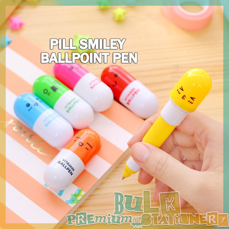 Special cartoon expression pill pen capsule pen telescopic children ...
