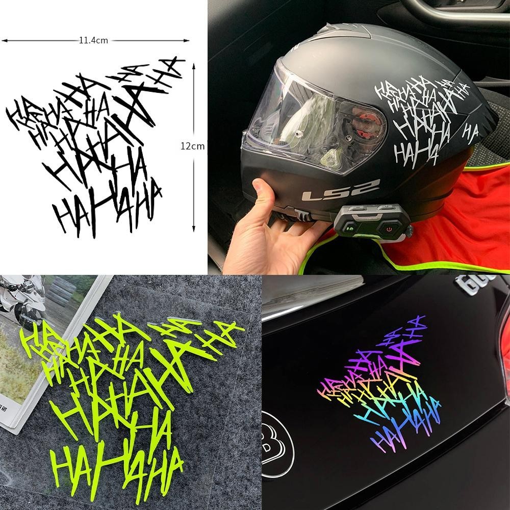 Motorcycle Repletor Sticker HAHAHA Motorcycle Helmet Car Stickers Moto ...