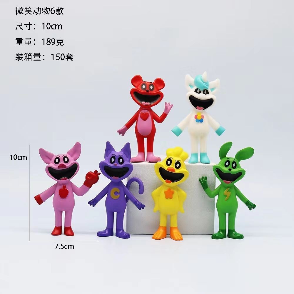 6Pcs Smiling Critters Figure Set Smiling Critters Cat Nap Dog Day ...