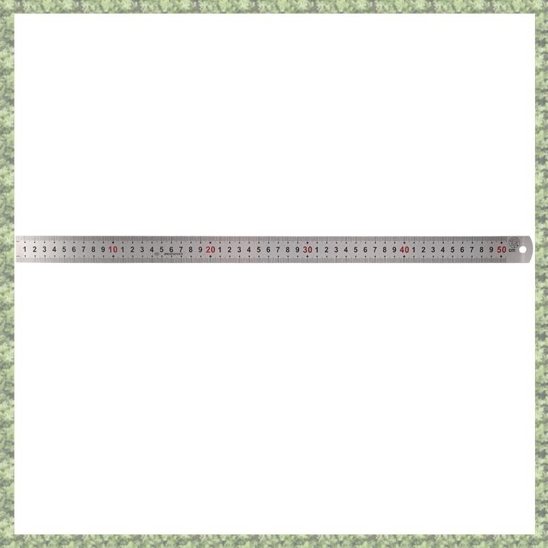 (A W E K)Double Side Scale Stainless Steel Straight Ruler Measuring ...