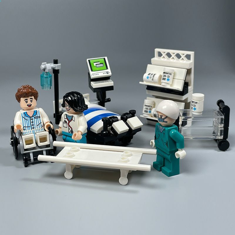 Moc Small Particle Building Block Toys Medical Doctor Nurse Patient ...