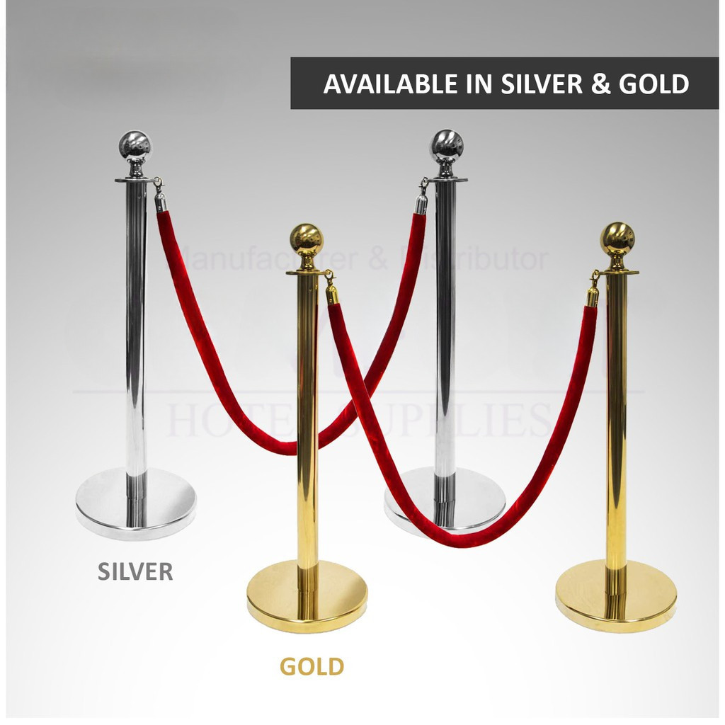 2pcs Stanchion Post w/ free 1pc Rope | Stanchion Barrier | Crowd ...