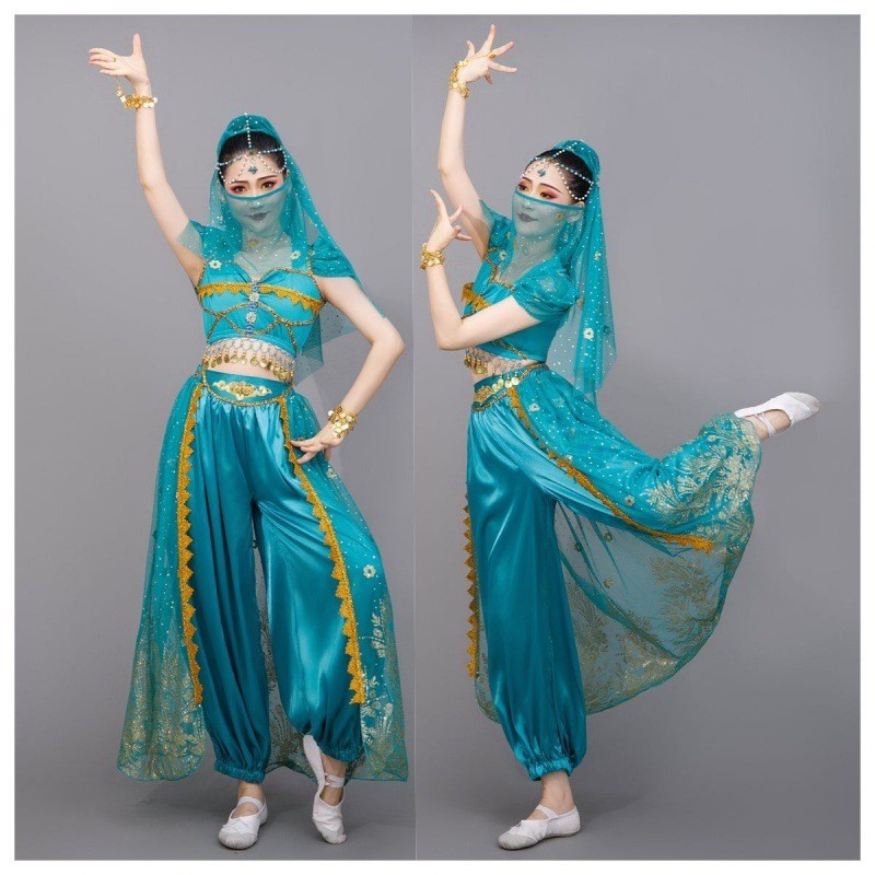 Exotic Indian dance costume Princess Jasmine cosplay costume Western ...