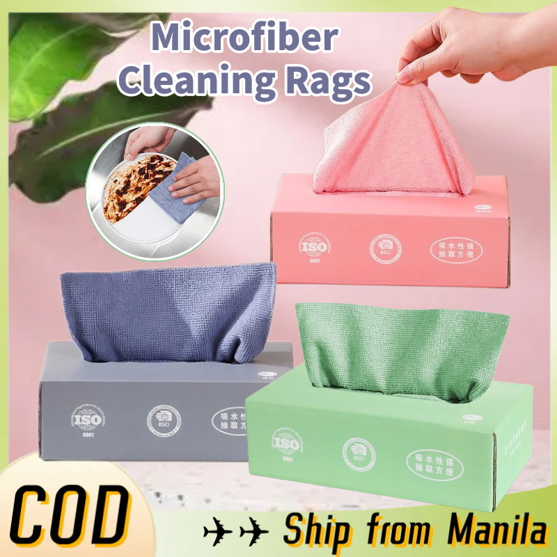 20pc/box Reusable Dishcloth Microfiber Cleaning Rags Absorbent ...