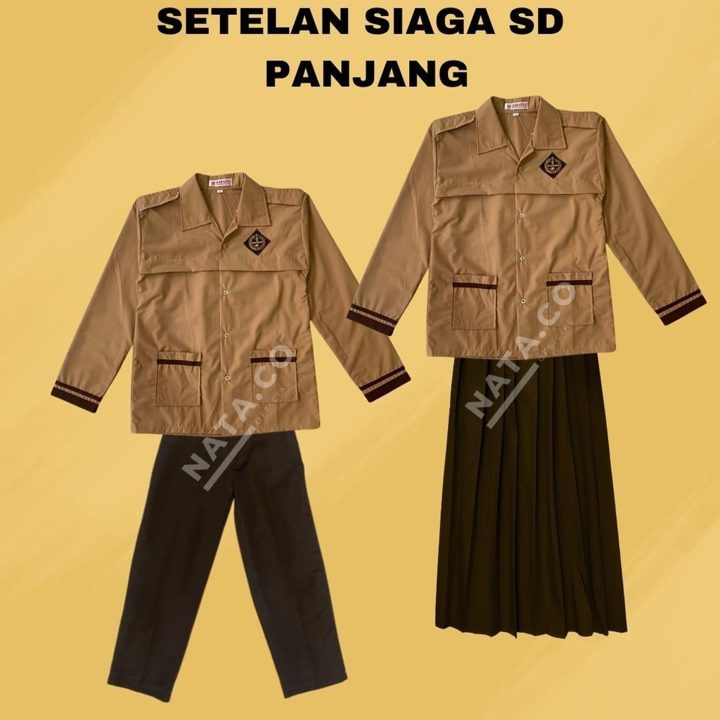 KEMEJA Scout Uniform Suits Elementary School Standby Skirt Long Pants ...