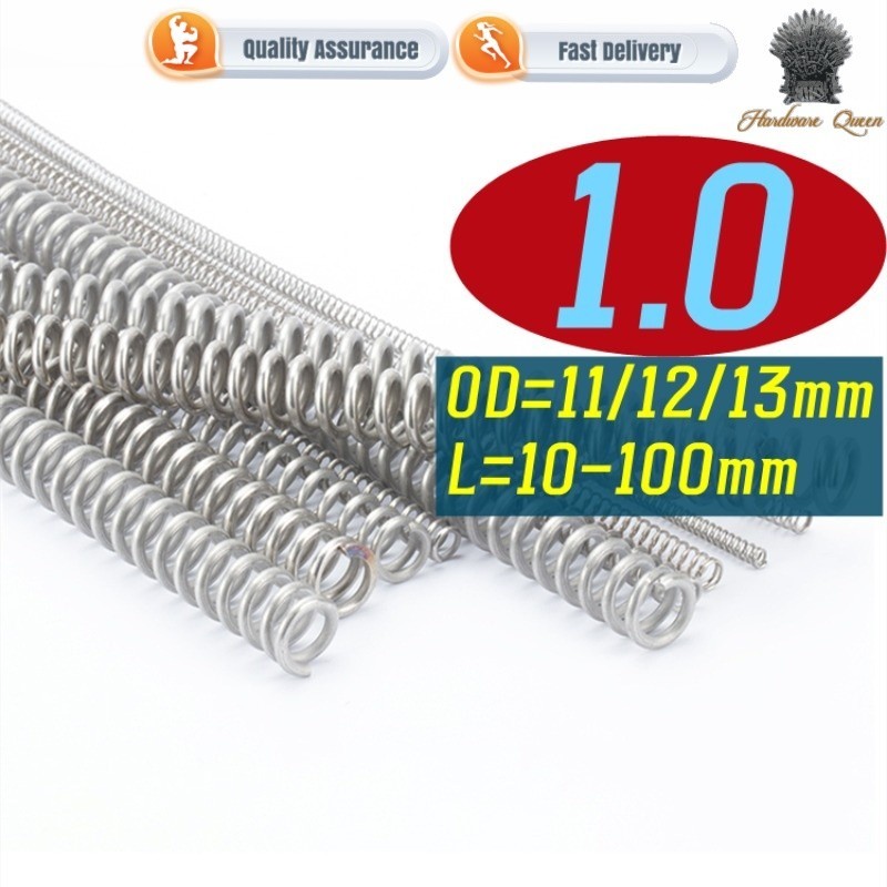 【QQ1】Compression spring 10pcs SUS304 stainless steel 10-150mm pressure ...