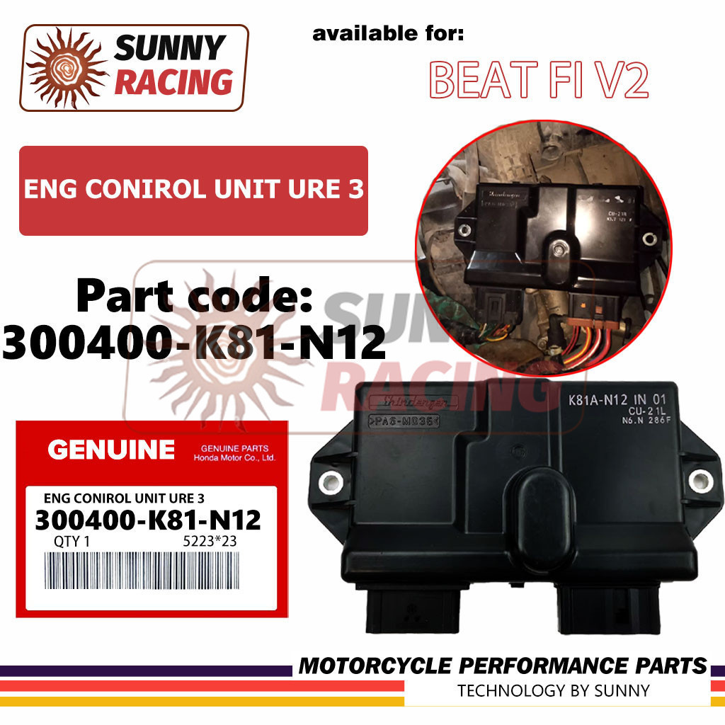 ECU FOR BEAT FI V2 ENGINE CONTROL UNIT (HPI) (: 30400-K81-N12) | Shopee ...