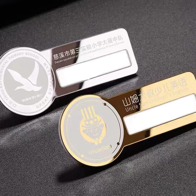 Replaceable Name Staff Stainless Steel Badge Ready Stock Pin Metal Work ...