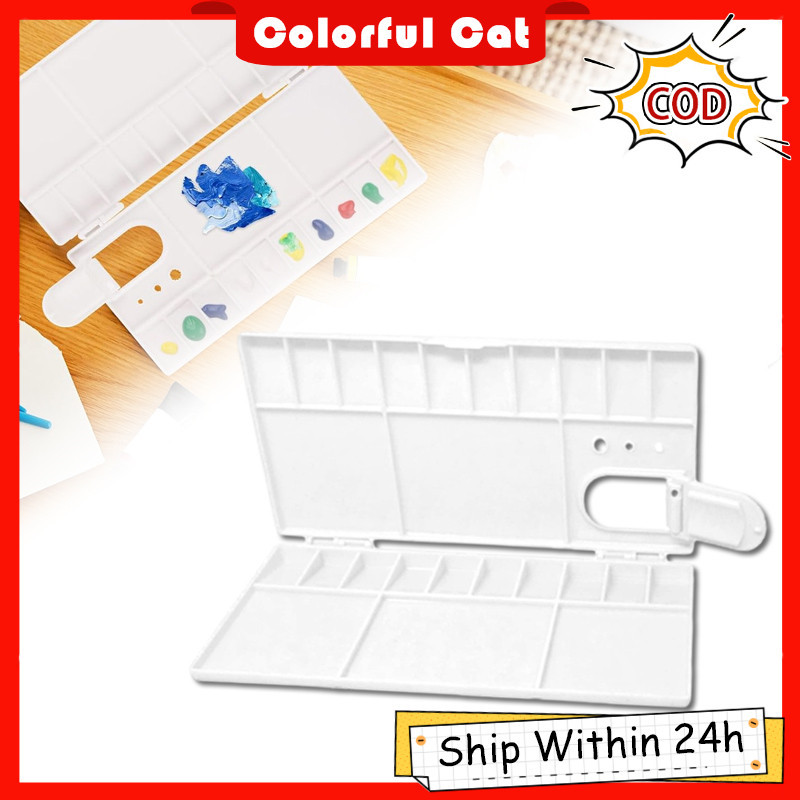 Foldable Mixing Plate Rectangle Paint Palette Portable Watercolor ...