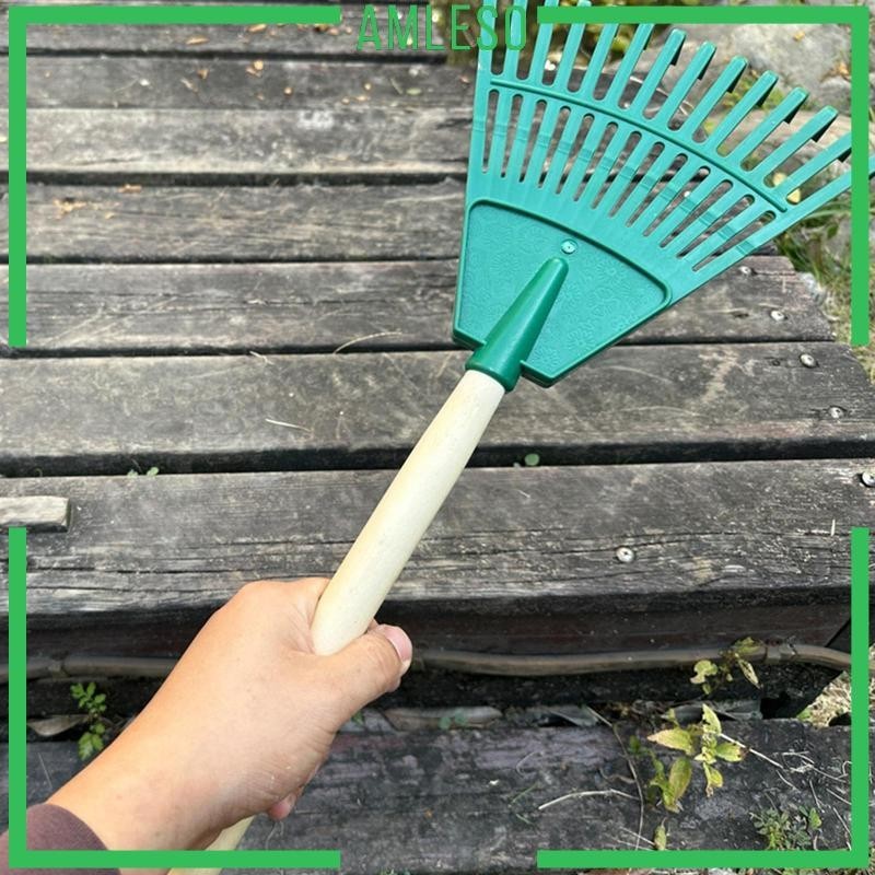 [Amleso] Grass Leaf Rake, Garden Rake Tools, Heavy Duty Mini Rake for ...