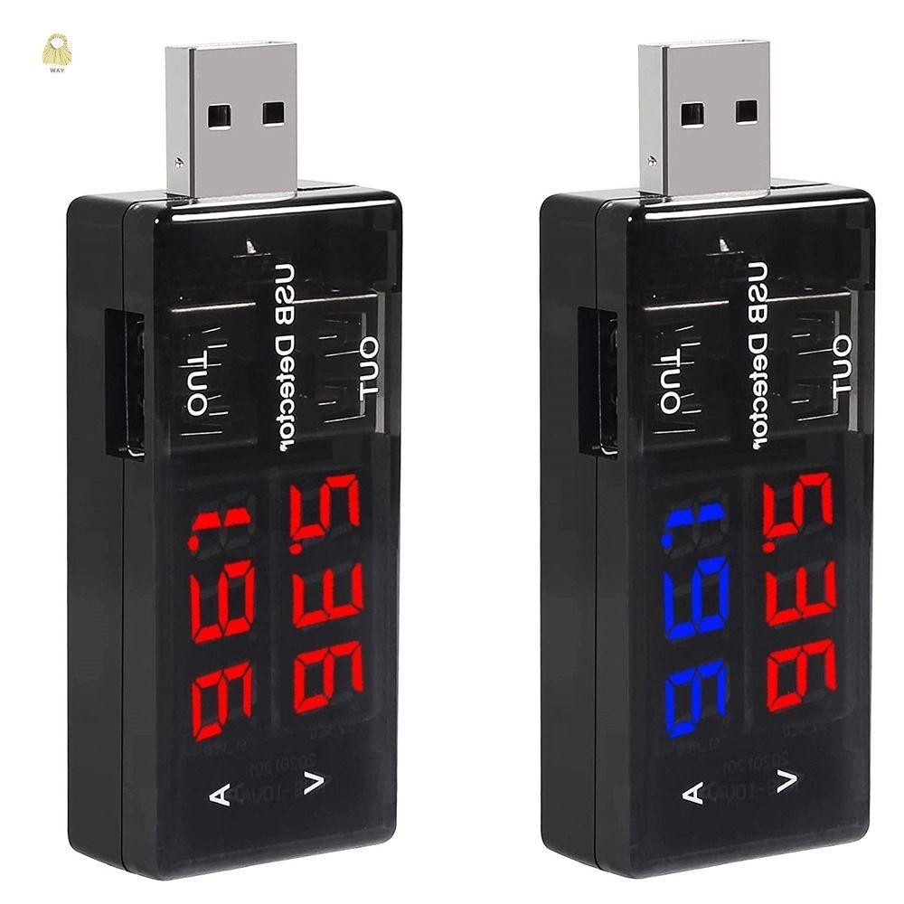 WAY USB Charger Tester Charging Detector Double Display USB Detector ...