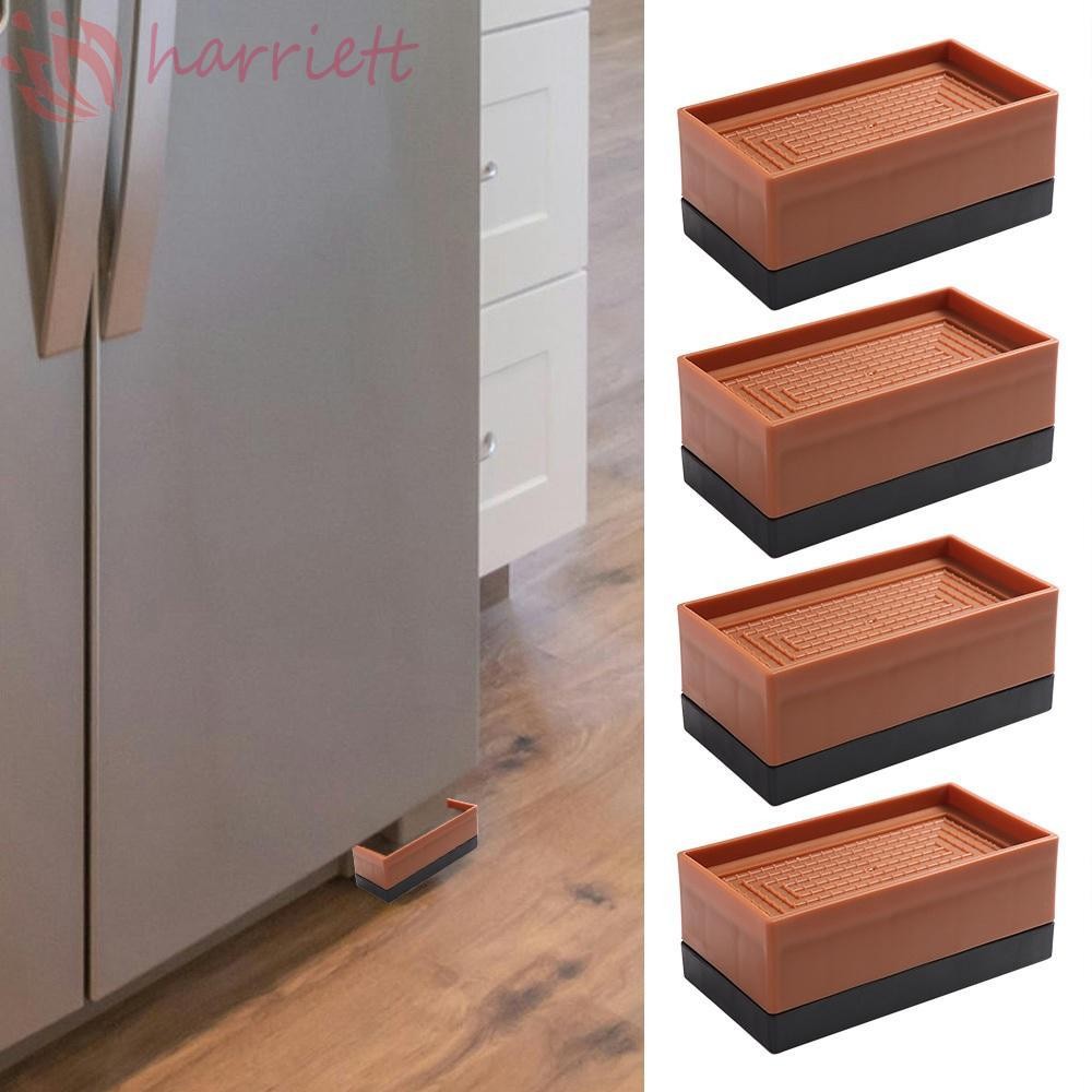 HARRIETT Furniture Foot Pad, Adjustable Desk Lifts Bed Furniture Riser, Stackable Chocolate ...
