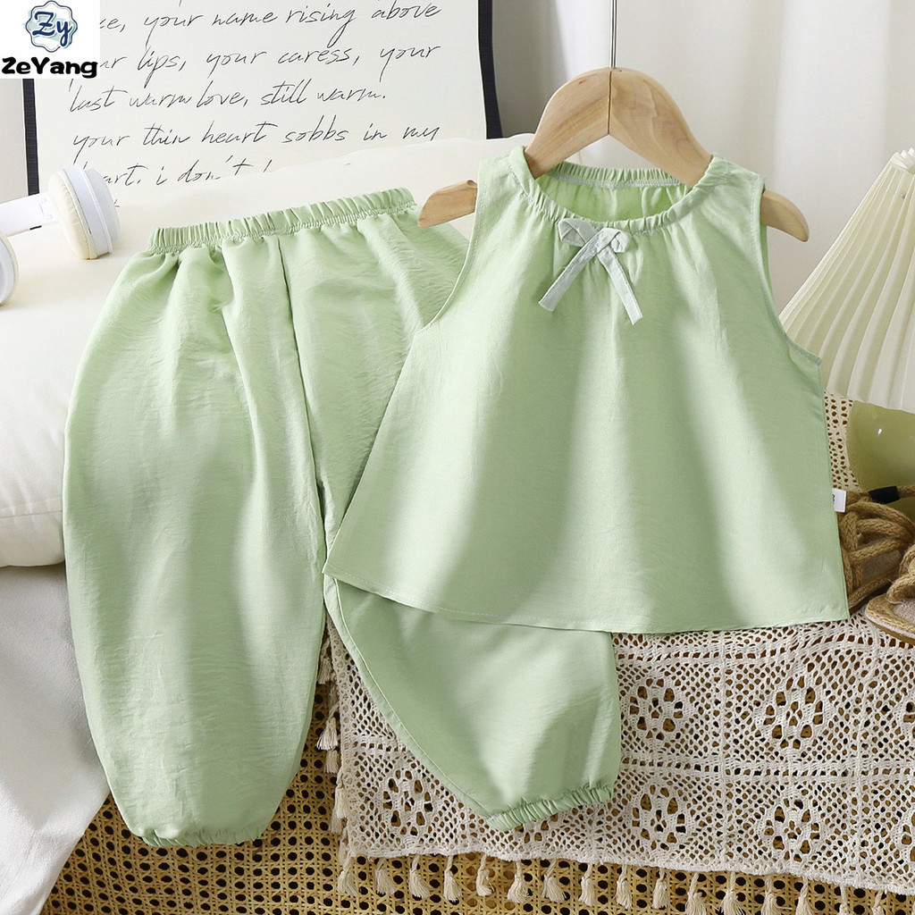 [ZY] 70-150 Ready Stock Children's Sweet Vest Suit Casual Suit Baby ...
