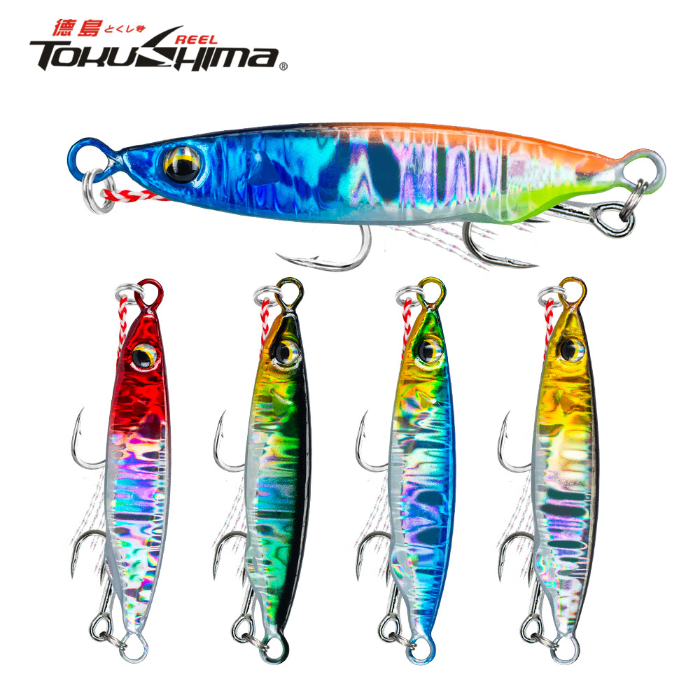 1Pc Fast Sinking Metal Jig 7/10/15/20/25/30g Artificial Hard Bait Casting Fishing Lure Laser ...
