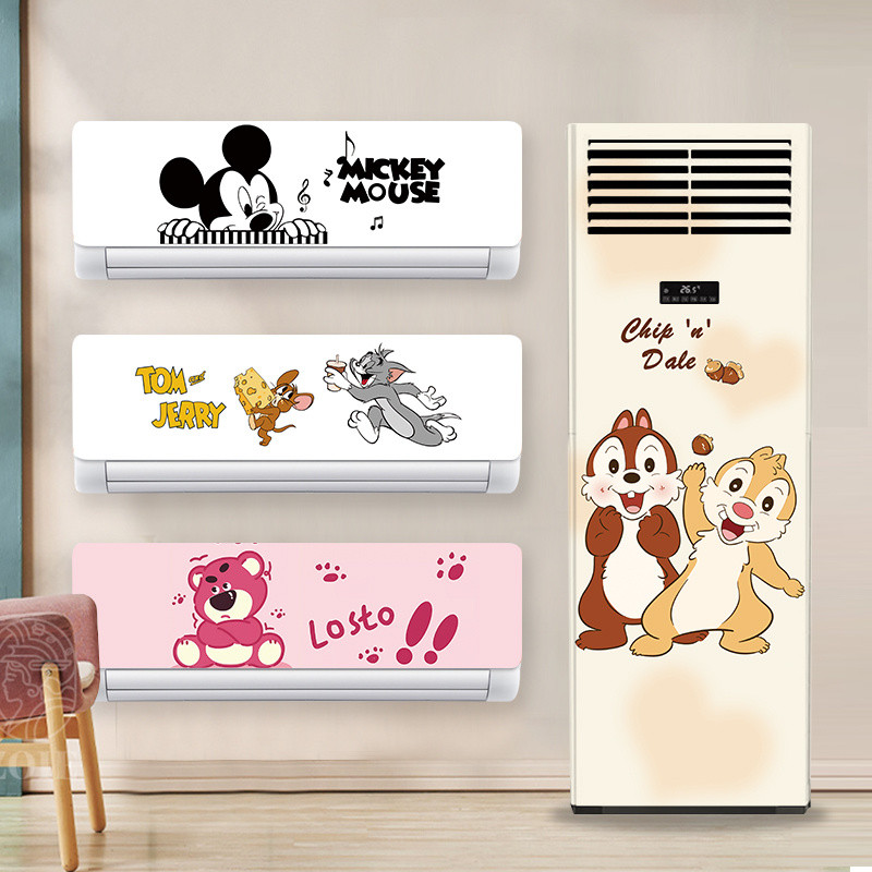 Cute Air Conditioner Renovation Sticker Painting Wall-mounted Cabinet ...