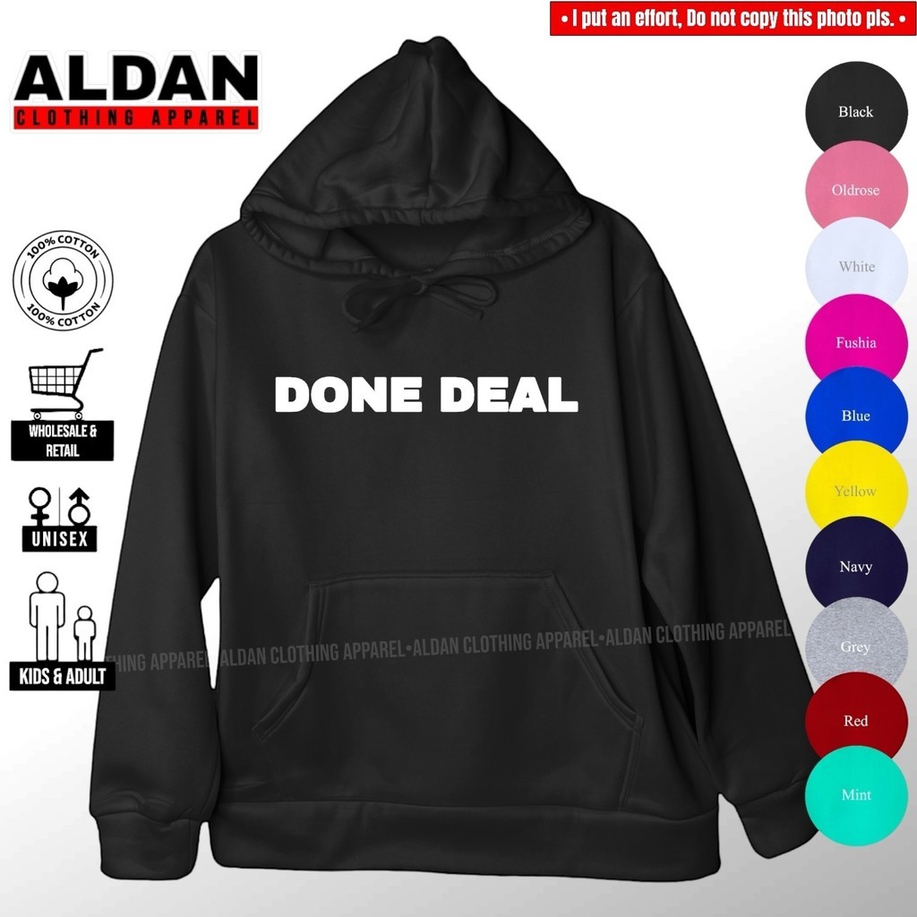 TRENDY- DONE DEAL Inspired Hoodie Jacket longsleeve kids adult men ...