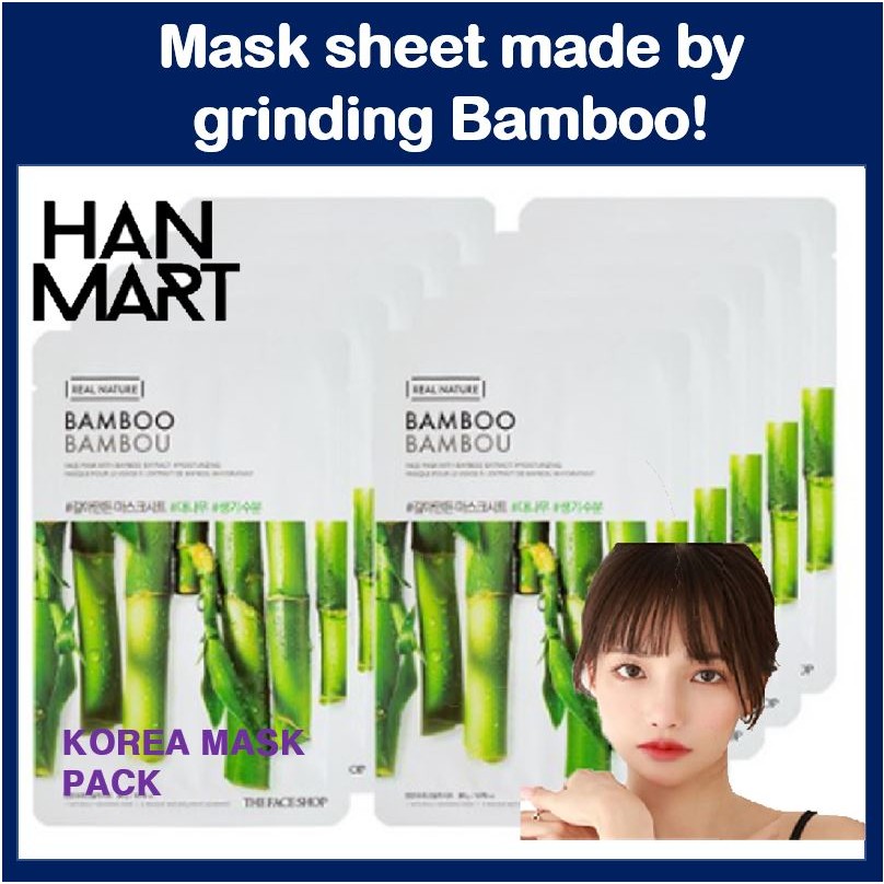 The Face Shop Bamboo Mask Sheet, 1 Pack, 10 Pieces (Korea mask pack ...