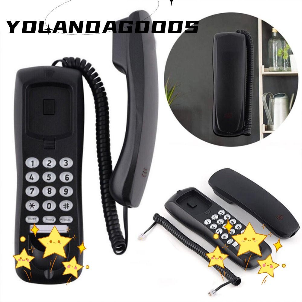 YOLA Corded Phone, Wall Mounted Desktop Wired Telephone, Handset ...