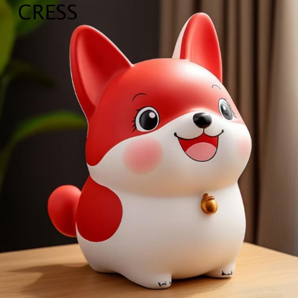 CRESS Cartoon Piggy Bank, Corgi Dog Figure Model Child Money Boxes ...