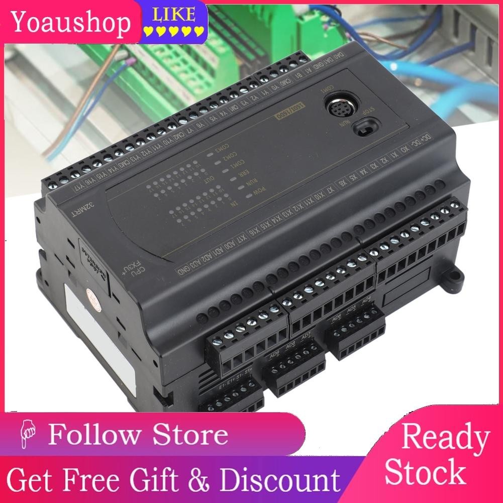 Yoaushop PLC Controller Kit Industrial Control Board FX3U 32MR 16 in Out 1 RS232 2 RS485 4 High ...