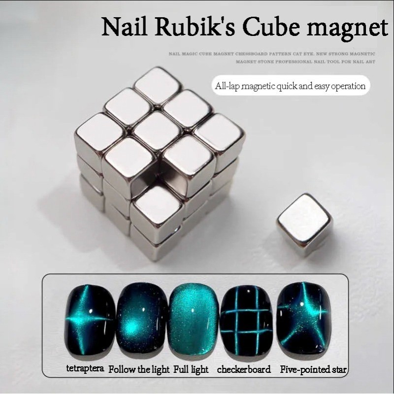 10/27Pcs Cat Eye Magnet Nail Art Ice Flower Water Wave Pattern ...