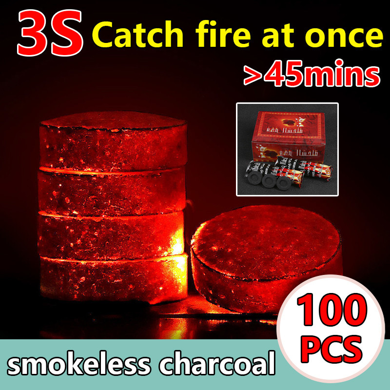 [PREMIUM QUALITY] smokeless charcoal 100pcs magic charcoal grilling ...